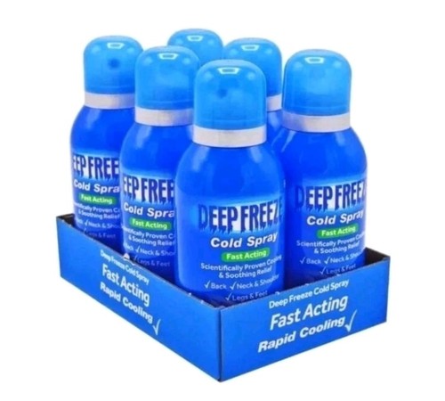 6 x Deep Freeze Cold Spray Pain Relief Sprains Strains Joint Pain 150ml ...