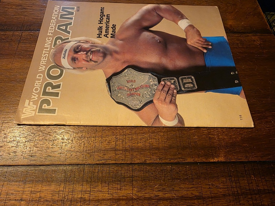 WWF Program 114 with Match Card Hulk Hogan Chicago, IL September 1984 ...
