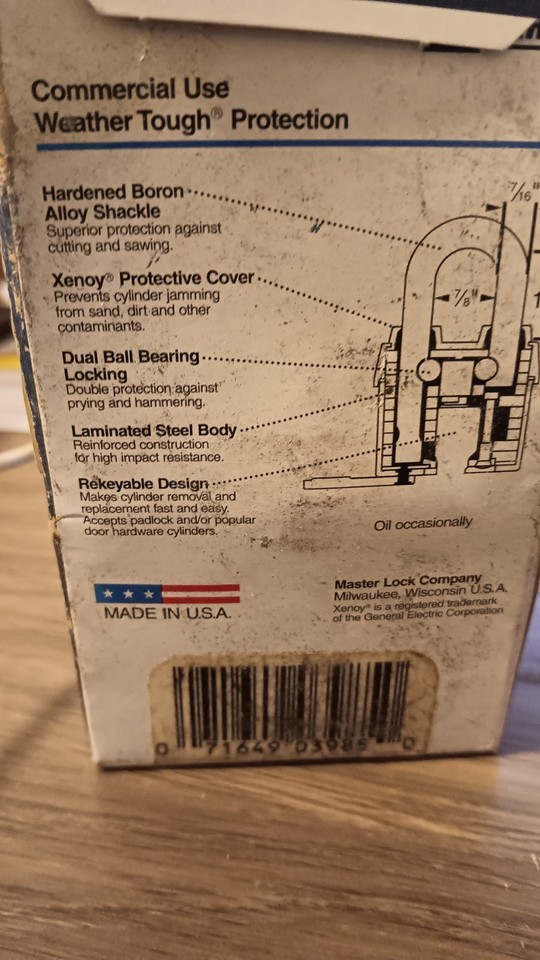 Master Lock ProSeries 6127 Padlock 6127KA ONE PADLOCK with TWO KEYS | eBay