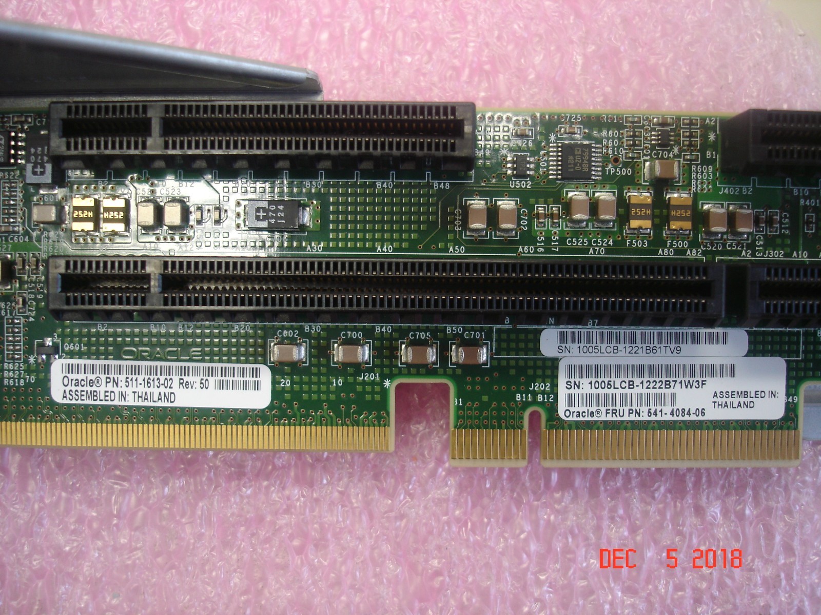 541-4084-06 SUN ORACLE 2 SLOT RISER ASSEMBLY FOR SPARC T3-1 & T4-1 511 ...