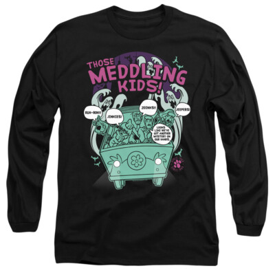 Scooby Doo Long Sleeve T-Shirt Those Meddling Kids Black Tee | eBay