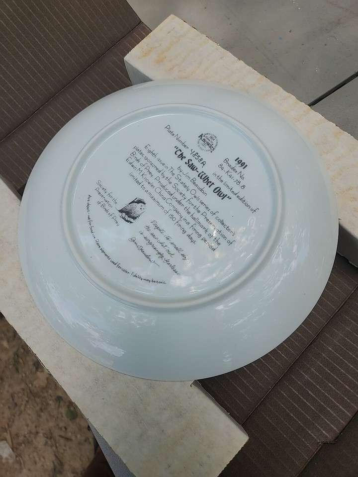 "THE SAW WHET OWL" by JIM BEAUDOIN - THE STATELY OWLS Collector PLATE ...