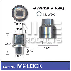 NICE PRODUCTS Lock Nuts (set of 4) M2LOCK M2LOCK | eBay Australia