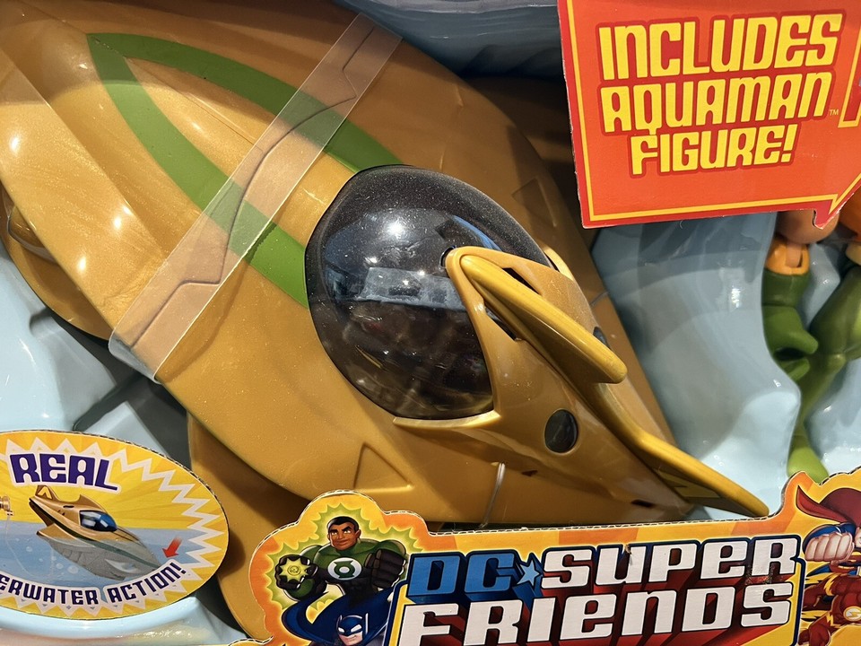 DC Super Friends Aqua Sub With Aquaman Figure. Mattel 2007 New In Box ...
