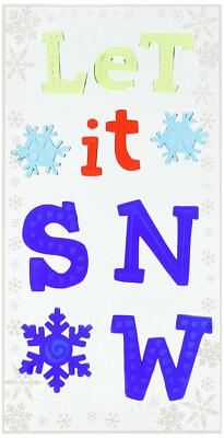 NEW Christmas Winter Let it SNOW window Gel Clings 12 pcs Snowflakes ...
