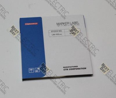 CTK Corp, LW-100, White Hot Marker label Wire Wiring PVC PVCW0699 | eBay