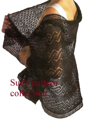 008 Ladies evening stole knitting pattern in 1 ply. Fine lace. Holiday ...