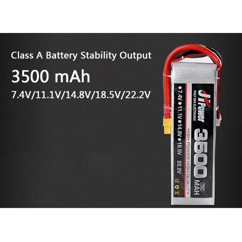 3500mAh 7.4V 75C XT60 Li-po Battery Rechargeable for Model Airplane/Car ...