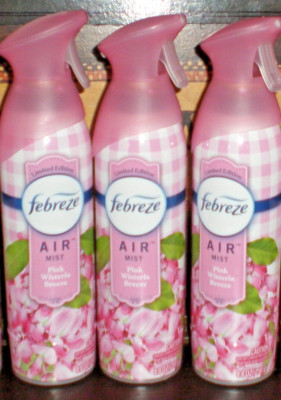 (3) FEBREZE Air Mist Room Freshener Spray PINK WISTERIA BREEZE 8.8 Oz ...