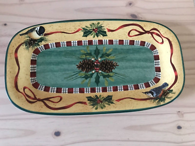 Lenox Everyday Winter Greetings 14 5/8”X 8” Rectangular Serving Platter ...