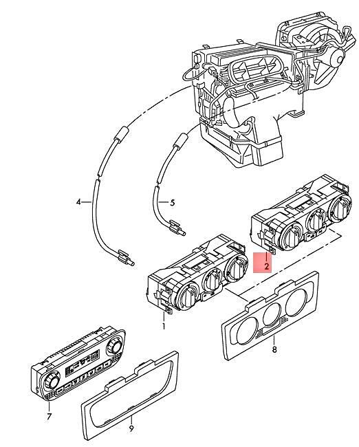 VW POLO DERBY VENTO-IND FRESH AIR AND HEATER CONTROLS 6RF820045C | eBay