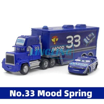 Set of 2 Disney Pixar Cars No.33 Mood Spring Hauler Truck Diecast Toys ...