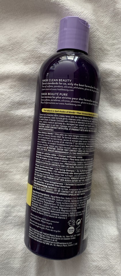 HASK Blonde Care Sulfate-Free Purple Toning Shampoo , 12 Fl Oz. | eBay
