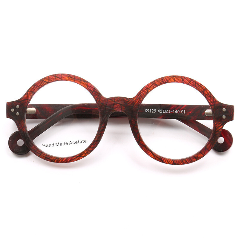 Luxury 45mm Handmade Acetate Round Eyeglass Frames Vintage Glasses ...