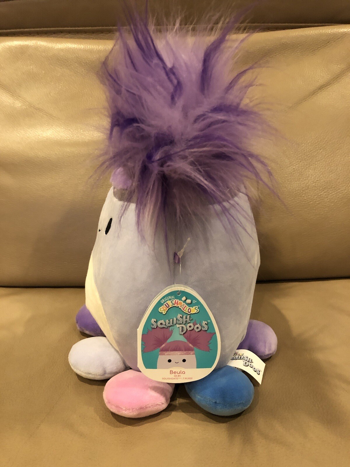 BEULA OCTOPUS 8” Squishmallow Squish-Doos Plush Toy Pillow Doo Purple ...