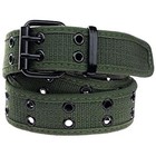 Premium Double Row Grommet Canvas Fabric Belts 2 Hole Double Prong Many ...
