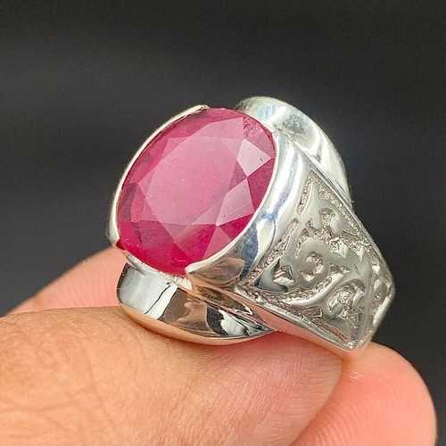 Mens Ruby Ring Yaqoot Rings 925 Silver Ring Gift For Him Mens Yaqoot ...