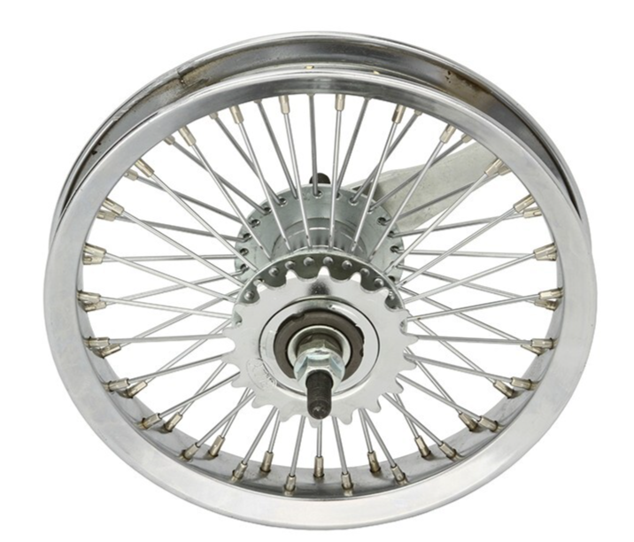 12 inch Steel Front & Back Wheel Wheels Rim 52 Spoke Chrome | eBay