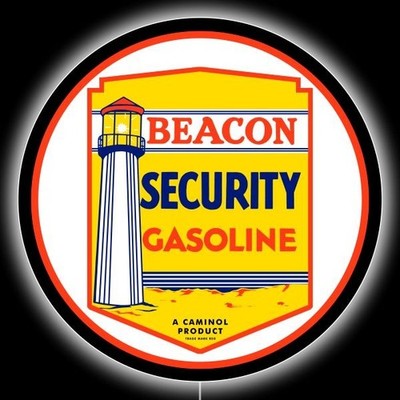 Beacon Security Gasoline NEW LED Hanging Lighted Sign: 36" Dia. Round ...