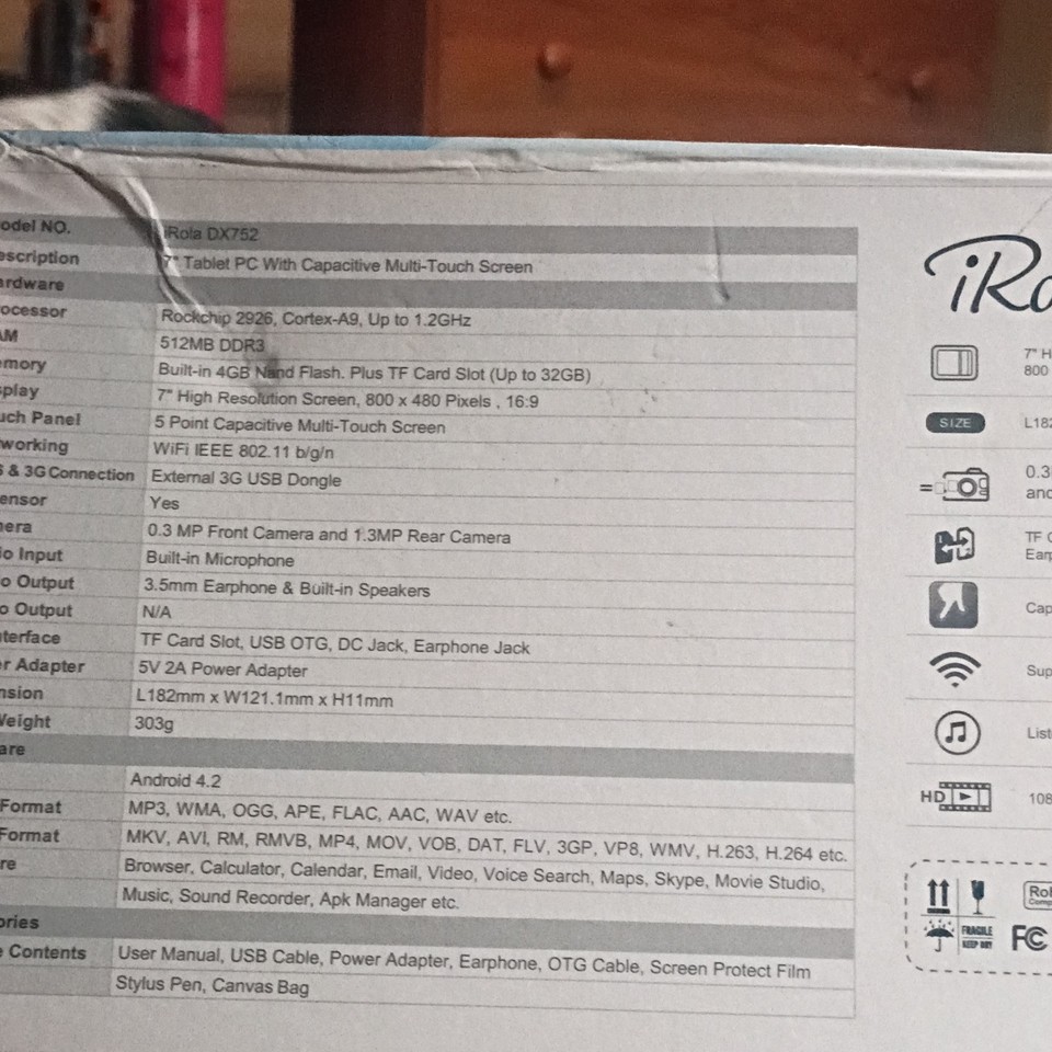 iRola DX752 Android Tablet Blue Wi-Fi 1080P Full HD | eBay