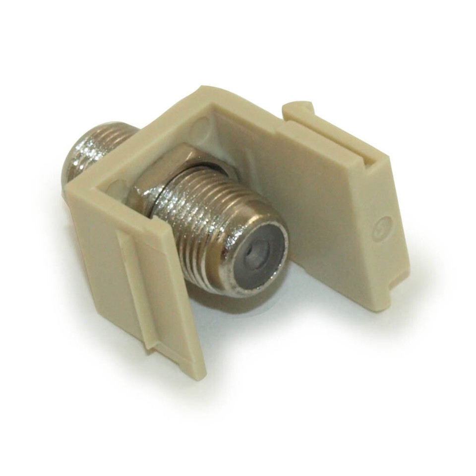 Keystone Wallplate Jack Insert/Coupler Type for Coax F-Type/RG-6/RG-59 ...