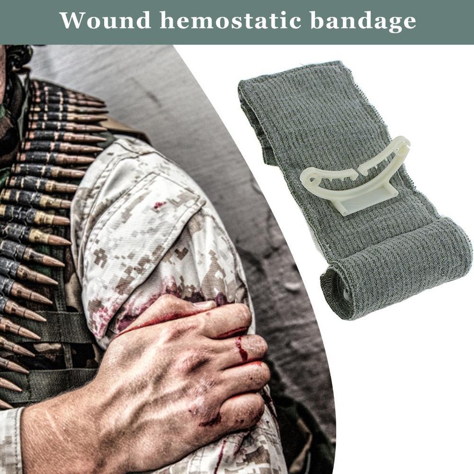 Wound Hemostatic Bandage Bleeding Treat & First Aid Training (6 Inches ...