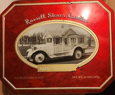Russell Stover Red Candies Tin Vintage 1925 Bungalow Truck Collection ...