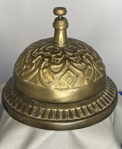 Vintage Antique Ornate Victorian Brass Hotel Counter Front Desk Service ...