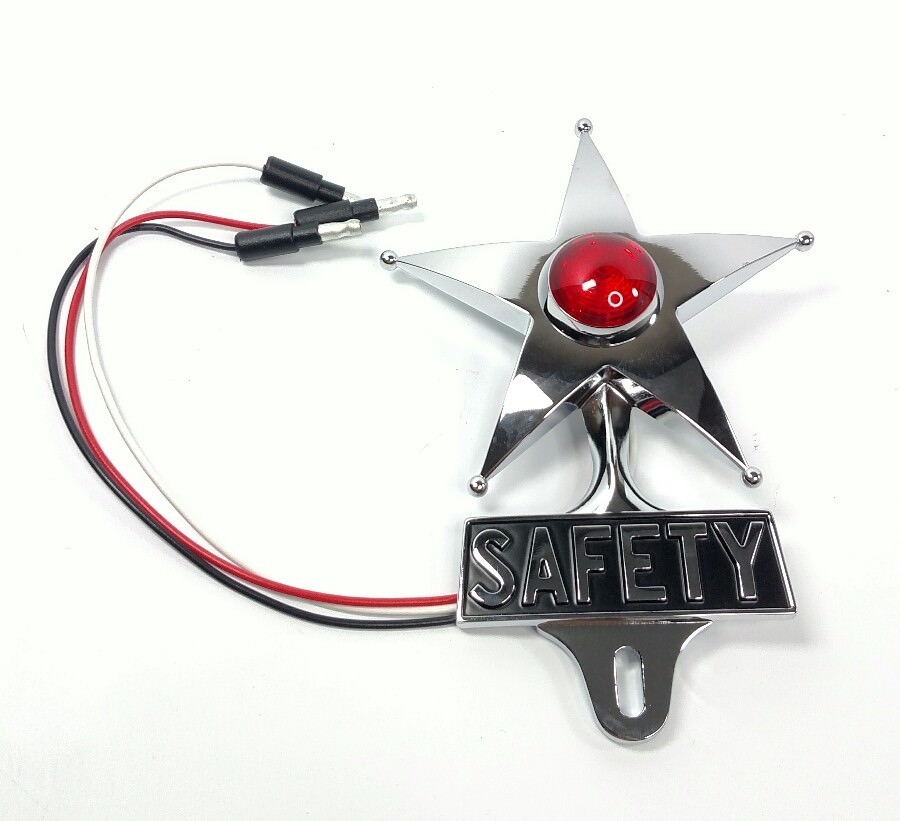 Safety Star License Plate Topper - Dual Function Red LED & VTG Car ...