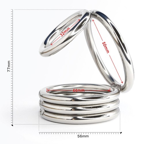 COBRA Penis RING & BALL STRETCHER Stainless Steel Penis Testicles Ring ...