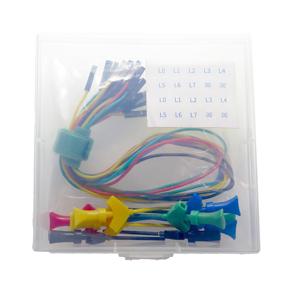 10PCS Mini Grabber SMD IC Test Hook Clip Silicone Jumper Wire for Logic ...