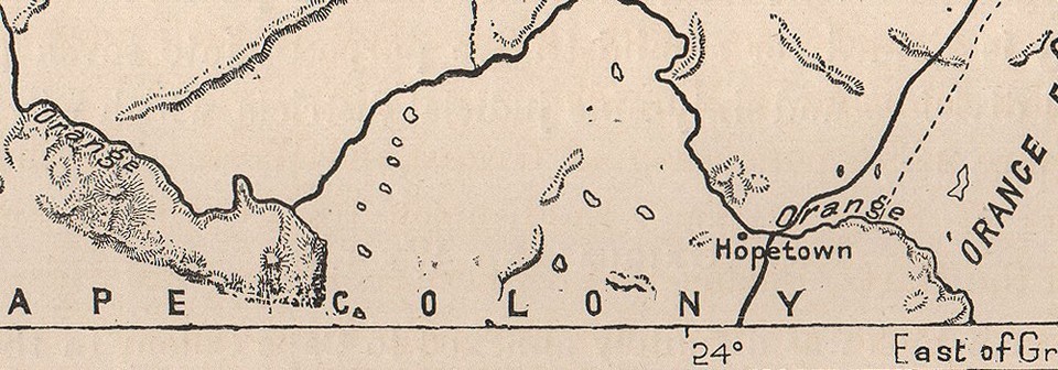 Griqualand West. South Africa. Northern Cape 1885 old antique map plan ...