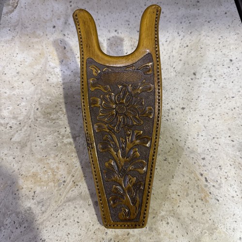 Vintage ACME Boots Floral Wood Embossed Cowboy Boot Jack Puller Rare ...