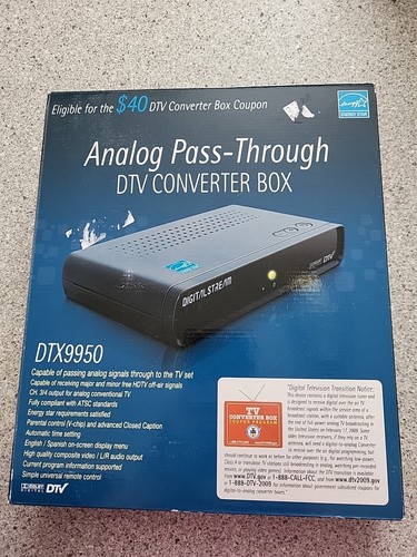 Digital Stream Analog Pass-Through DTV Converter Box Model: DTX9950 | eBay