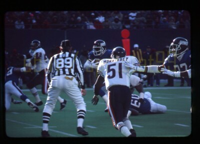Jim Morrissey #51 - 1991 Chicago Bears @ NY Giants - Vtg NFL Football ...