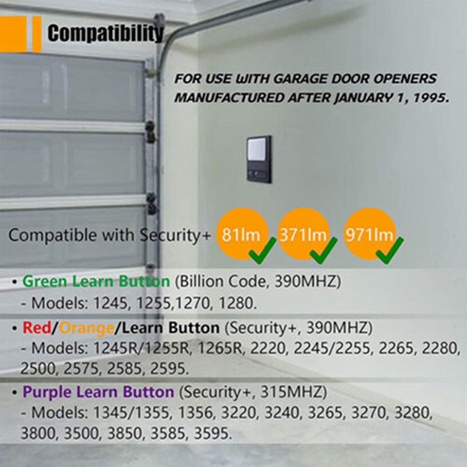 Wall Mounted Garage Door Control Panel For LiftMaster Chamberlain ...