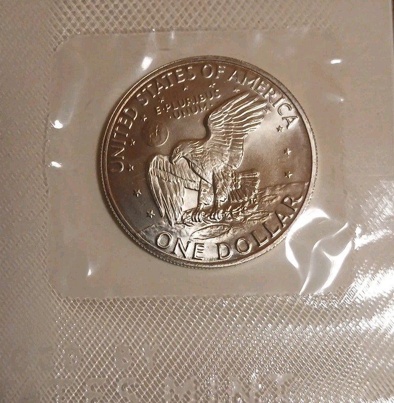 1972 S Blue Pack Ike Eisenhower 40% Silver Dollar OGP Bright UNC Coin ...