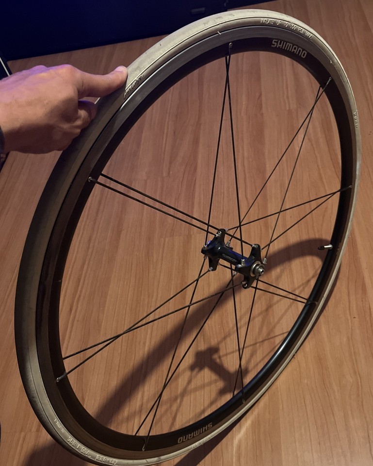 Shimano Dura-Ace WH-7700 Front Wheel 700c Clincher Bladed Spokes White ...