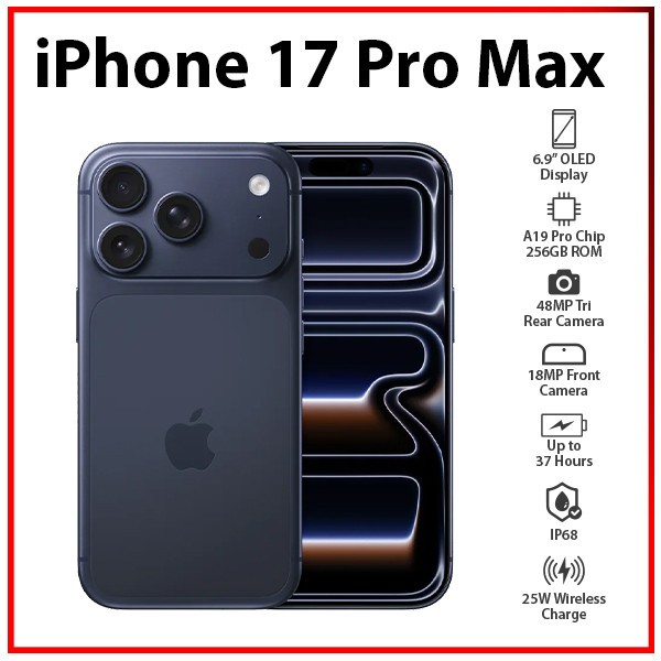 Apple iPhone 17 Pro Max 12GB+256GB DEEP BLUE Dual SIM Unlocked iOS Cell ...