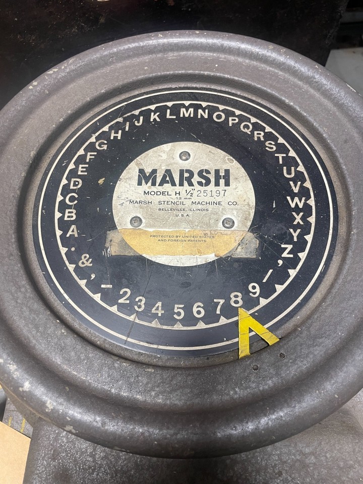 Marsh Model H, 1/2 inch, 13mm Stencil Machine | eBay