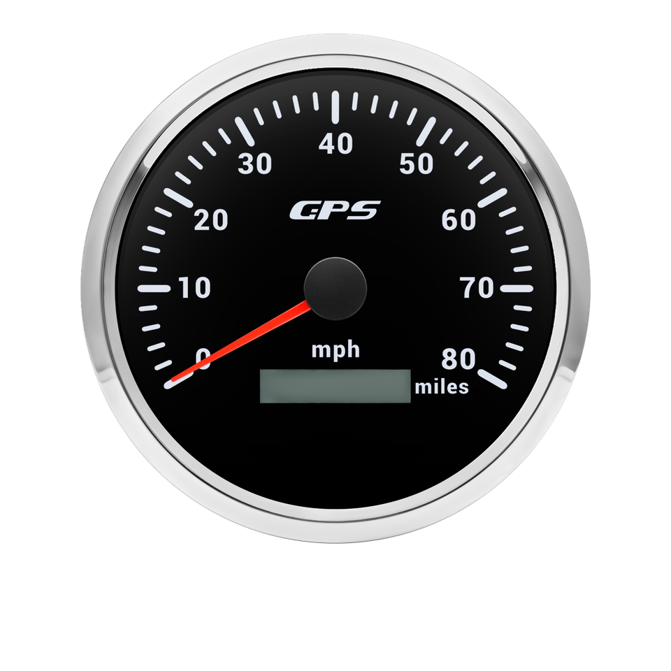110mm GPS Speedometer Gauge 0-80MPH 7 Colors LED For Car Boat Truck ...