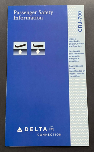 Delta Connection | ASA CRJ-700 Safety Card - 10/07 | eBay