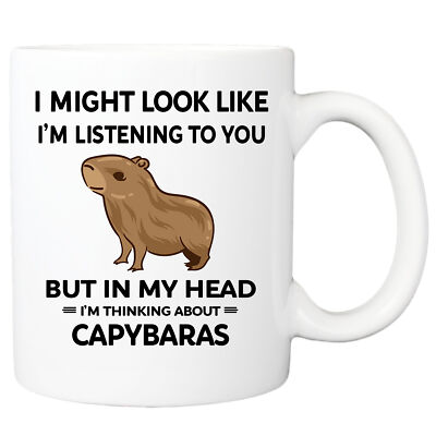 In My Head I'm Thinking About Capybaras Mug Capybara Owner Cute Animal ...