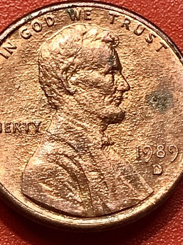 1989 D Lincoln Penny With Plating Blisters Planchet Error Coin | eBay