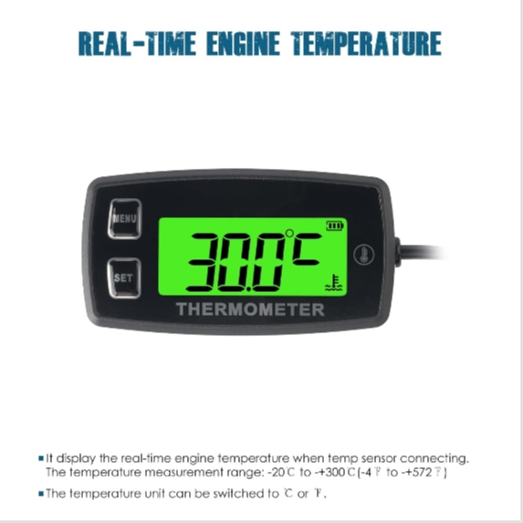 Digital Engine Temperature Gauge,Over-Temperature Alert,Backlight For ...