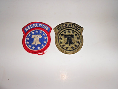 US Army Recruiting Command Patches Green & Black Plus Red, White & Blue (f48) | eBay