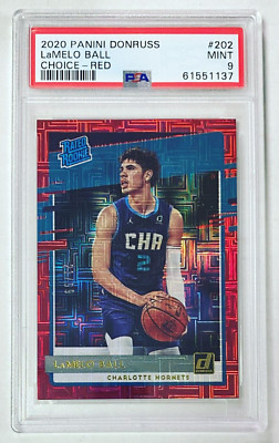 2020-21 Panini Donruss Lamelo Ball Choice Red /99 PSA 9 Rookie Card ...