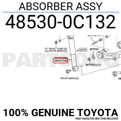 485300C132 Genuine Toyota ABSORBER ASSY 48530-0C132 | eBay