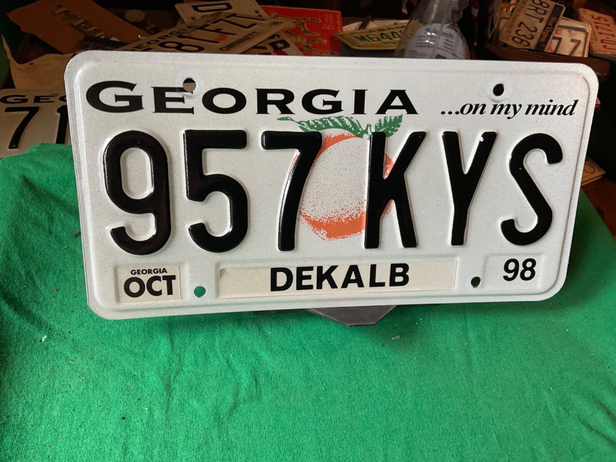 Old Auto License Plates Georgia 1968 GEORGIA License Plate SUPER