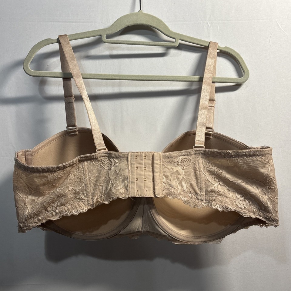 Torrid Curves 46 DDD nude Multi-way Lace Bottom Strapless Bra | eBay